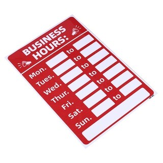 Business Hour Sign PVC Self Adhesive Operation Hour Sticker Door Decor ...