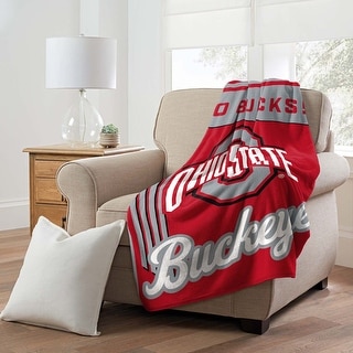 NCAA Ohio State Buckeyes 46" x 60" Microfiber Throw Blanket - Bed Bath ...