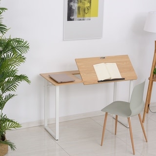 Modern Writing Table with Adjustable Tiltable Tabletop - Bed Bath ...