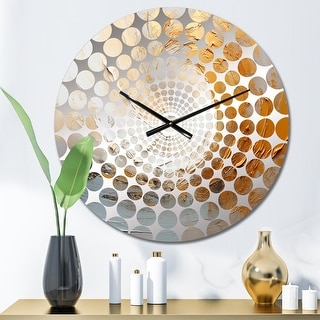 Designart "Gold And Beige Soft Wave Paint III" Beige Abstract Shapes ...