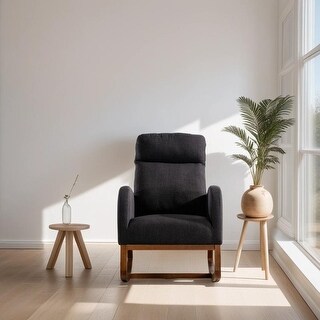 Modern Living Room Foam with Upholstery Comfortable Rocking Chair Solid ...