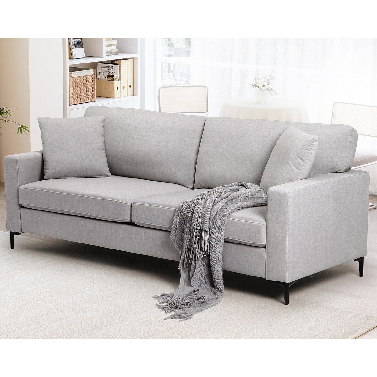 Light grey comfy couch store