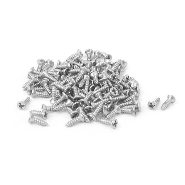 M1.4 x 5mm Phillips Flat Head Self Tapping Screw Fasteners 100 Pcs ...