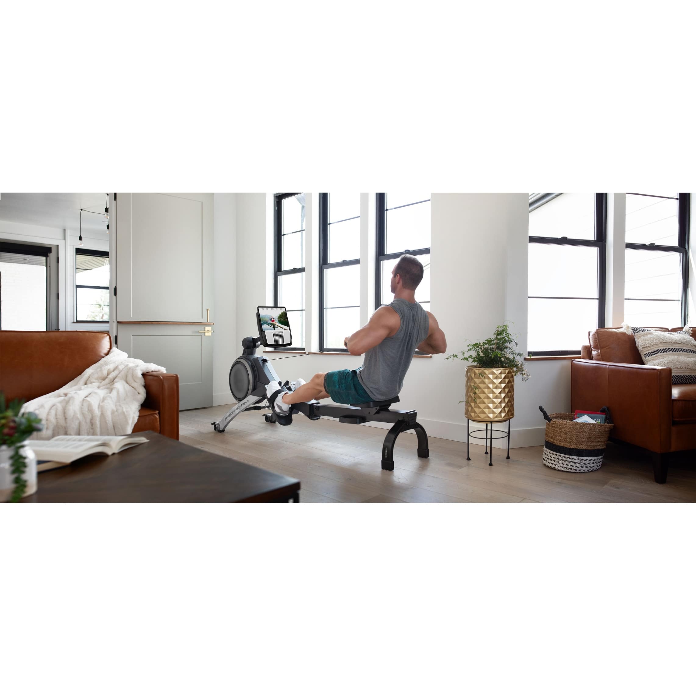 ProForm 750R; Rower with 5” Display, Built-In Tablet Holder and ...