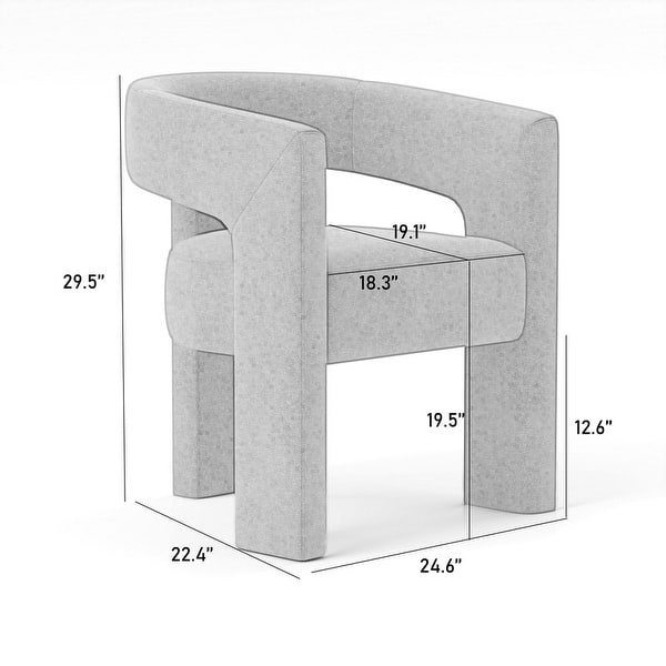 SEYNAR Modern Glam Velvet Upholstered Dining Chair, Open-Back Accent ...