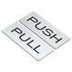 4Pcs Push Pull Door Sign Adhesive Rectangle Acrylic Sticker Marker ...