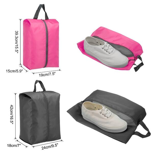 2pcs Travel Shoe Bags, Waterproof Shoe Pouch with Zipper - Bed Bath ...