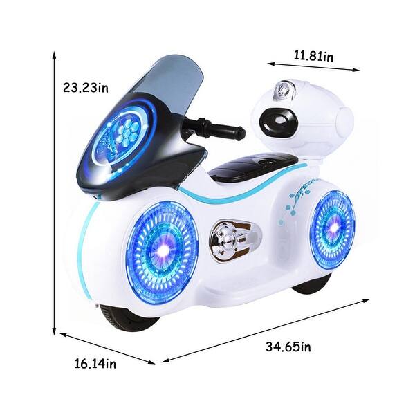Kids Motorcycle 6v Battery Powered Motorcycle Toy Headlights&Music ...