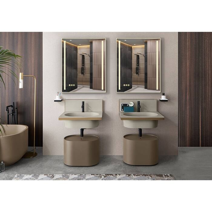 LED Defogging Vanity and Wardrobe Mirror, Damp Rated, Vert/Horiz Mount ...