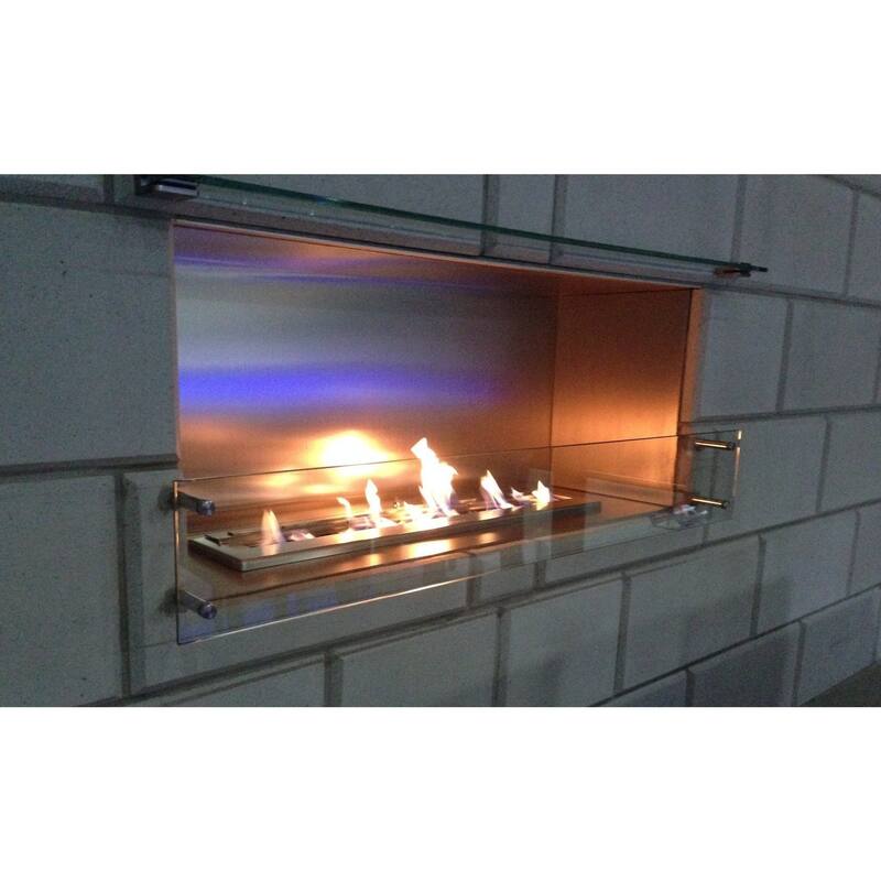Bio Flame 60" FIREBOX SINGLE SIDED SS Fireplace w/ 48" Burner ...