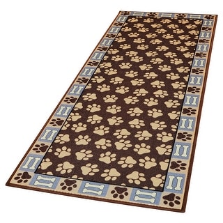 Dog Paw Print Skid-Resistant Floor Runner Mat - 22" x 60" - Bed Bath ...