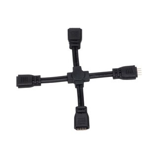 WAC Lighting 12 Volt Four Way X-Connector for LED Tape Light - Natural ...