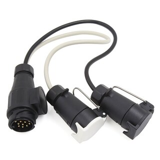 Unique BargainsEuro 13 Pin to 7 Pin Sockets for Caravan Trailer Tow Bar ...
