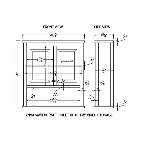 Porch & Den Everest Over-the-Toilet Space Saver Storage with Upper ...