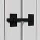 Gate Flip Latch 12" Black Iron Two Sided Flip Locks Barn Door and Fence ...