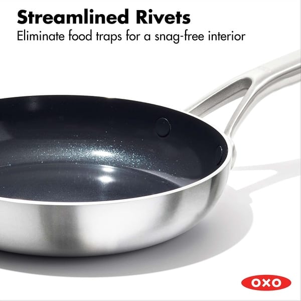 OXO Mira 3-Ply Stainless Steel Non-Stick Frying Pan, 12" - Bed Bath ...