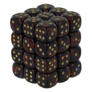 Chessex Scarab Blue Blood/gold 12mm d6 Dice Block (36 Dice) - Bed Bath ...