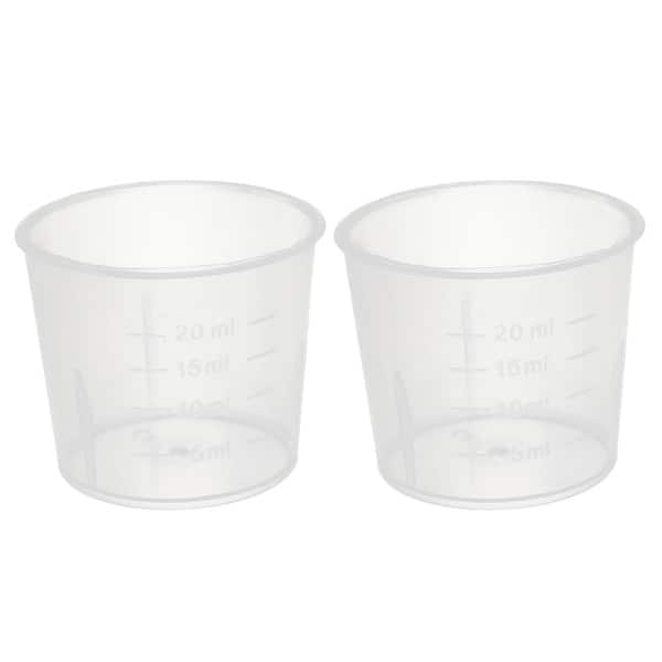 2Pcs Kitchen Lab 20mL Plastic Measuring Cup Jug Pour Spout Container ...