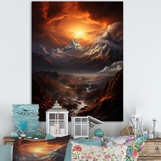 Designart "Hebrew Mount Sinai Landscape II" Judaism Canvas Wall Art ...