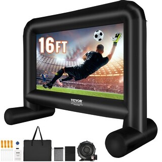 VEVOR Inflatable Movie Screen for Outdoor Parties Backyard Movie Night ...