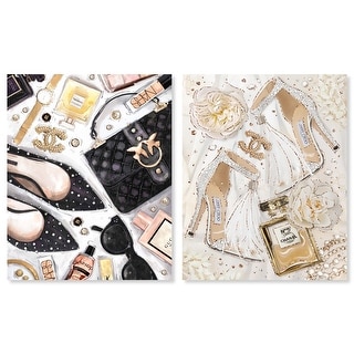 Golden Glam Luxe Glam Wall Decor Set of 2 Wrapped Canvas Print by Art ...