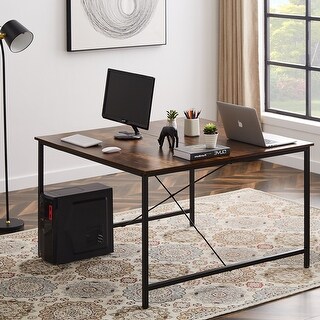 47x47 inch 2-Person Home Office Extra Large Computer Desk Double ...
