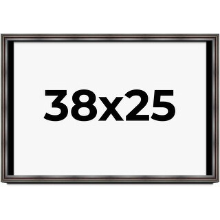 38x25 Shadow Box Frame Brown Cherry | 2.625 Inches Deep Pine Wood - Bed ...
