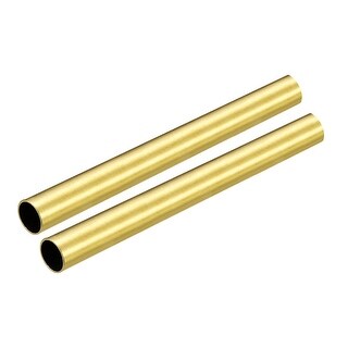 Brass Round Tube Pipe Tubing 2 Pcs - Gold Tone - Bed Bath & Beyond ...
