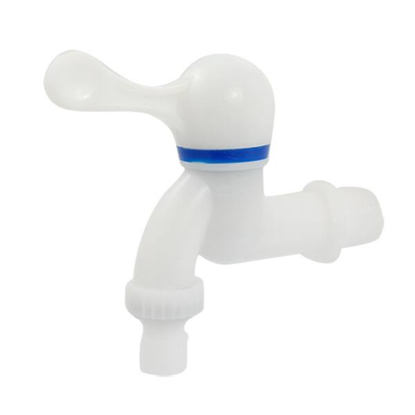 Unique Bargains Threaded Head Wht Blue Plastic Water Faucet Tap Spigot ...