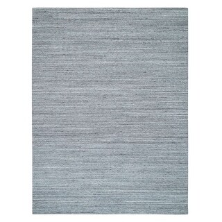 Hand Knotted Grey Modern and Contemporary with Wool Oriental Rug (9' x ...