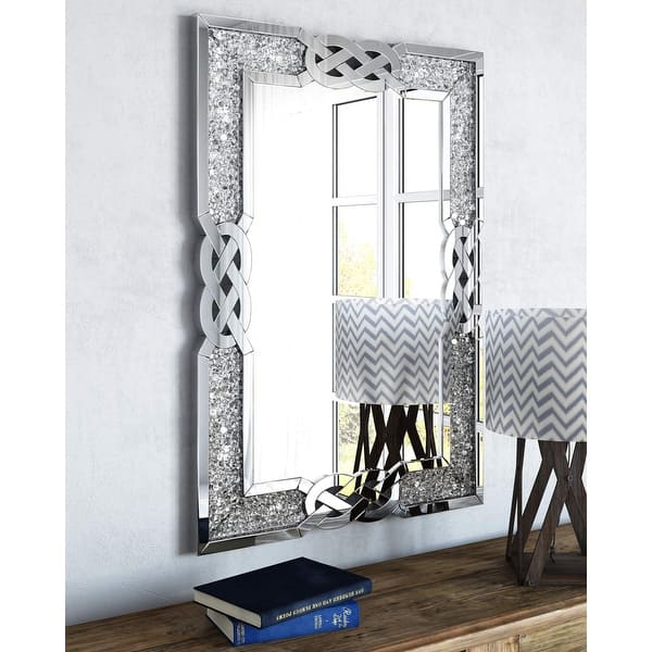 KOHROS Rectangle Crystal Decorative Wall Mirror - 31.5 in. x 47.2 in ...