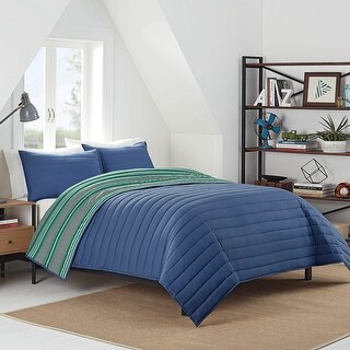 IZOD Patrick Reversible Striped Quilt Set - Bed Bath & Beyond - 31572680
