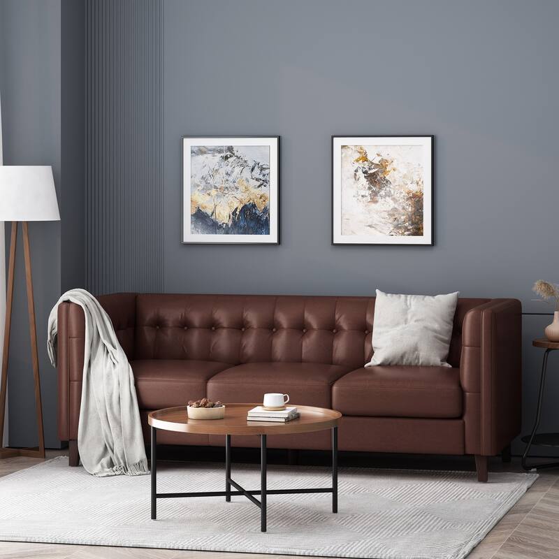 Mirod Comfy 3-Seat Sofa with Tufted Back, Modern Design for Living Room ...