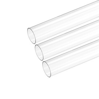 Plastic Pipe Rigid Tube Clear 0.67"(17mm) ID 0.78"(20mm) OD 17" (425mm ...