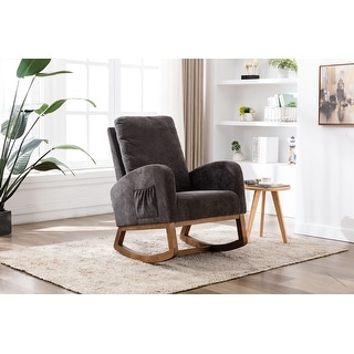 Modern Comfortable Rocking Chair Living Room Upholstered Arm Chairs ...