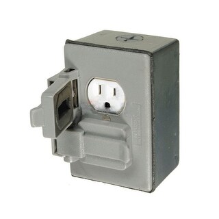 125V Rectangle Grey Duplex Outlet Wall Mount American Imaginations ...