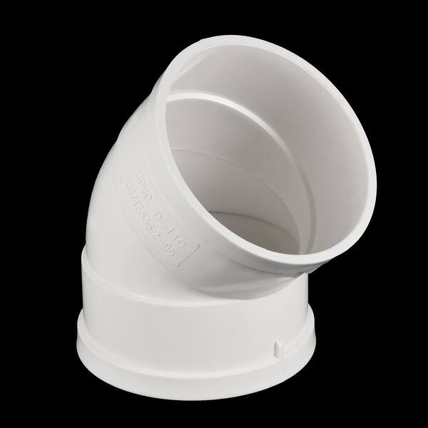 2Pcs PVC Water Pipe 45 Degree Elbow Fitting 110mm ID Tube Eccentric ...