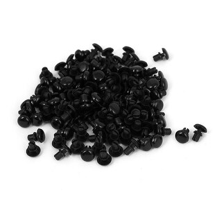 100Pcs Nylon Push Clips Rivet Fastener Black for 1-2mm Thickness Panel ...