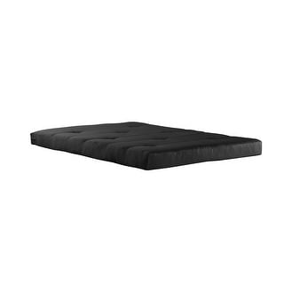 6 Inch Tufted Futon Mattress, Full Size, Black - Bed Bath & Beyond ...