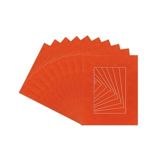 Pack of TEN 8x16 Mats Bevel Cut for 6x12 Photos - Acid Free Orange ...