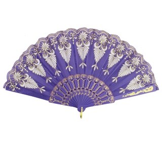 Indoor Display Plastic Ribs Metal Loop Folding Chinese Hand Fan ...