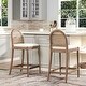 Panama Arched Cane Rattan Counter and Bar Stool (Set of 2) - Bed Bath ...