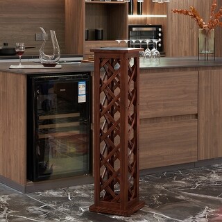 Vertical Checkered Wine Rack/Solid Wood Wine Rack /Home Wine Rack - Bed ...