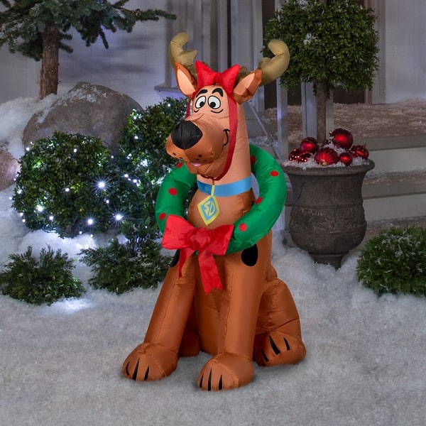Gemmy Christmas Airblown Inflatable Scooby Doo as Reindeer WB, 3 ft ...