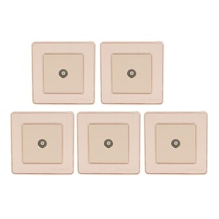 5pcs One Port Cable TV Socket Outlet Wall Plate Champagne Golden Tone ...