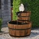 Wooden waterfall fountain bucket - Bed Bath & Beyond - 37523696