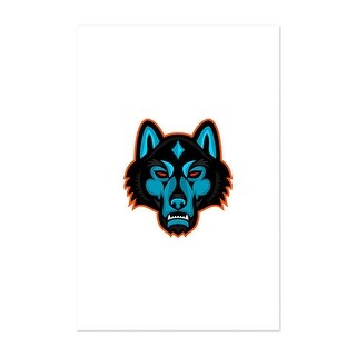 Timber Wolf Head Sports Mascot Illustrations Animals Art Print/Poster ...