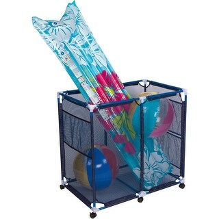 Trademark Innovations 35" x 24" Rolling Pool Storage Cart for Toys and ...