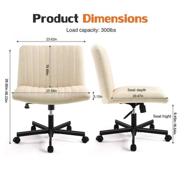 Criss Cross Chair Plus Size Criss Office Chair Sit Cross-legged Armless ...