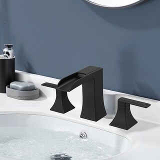 TOPCRAFT Waterfall Double Handle Stainless Steel Bathroom Faucet - Bed ...